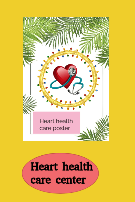 Modern & Minimal Heart Health Care Logo Poster Poster Template ...