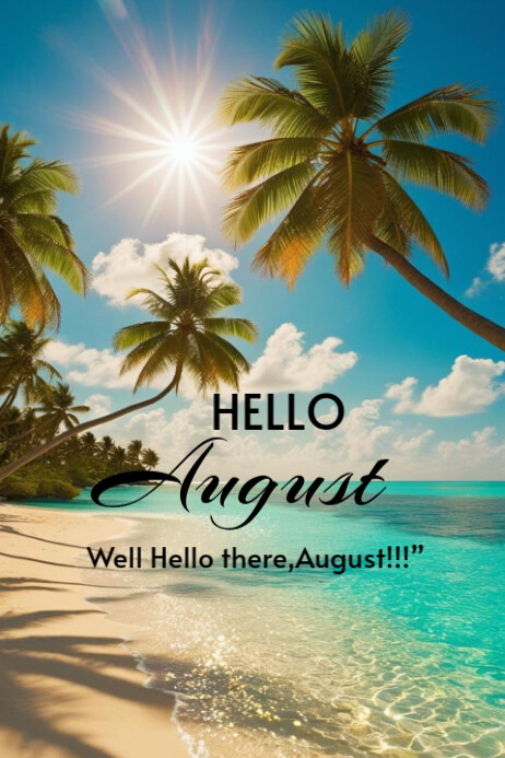 Copy of Modern & Minimal Hello August Poster | PosterMyWall