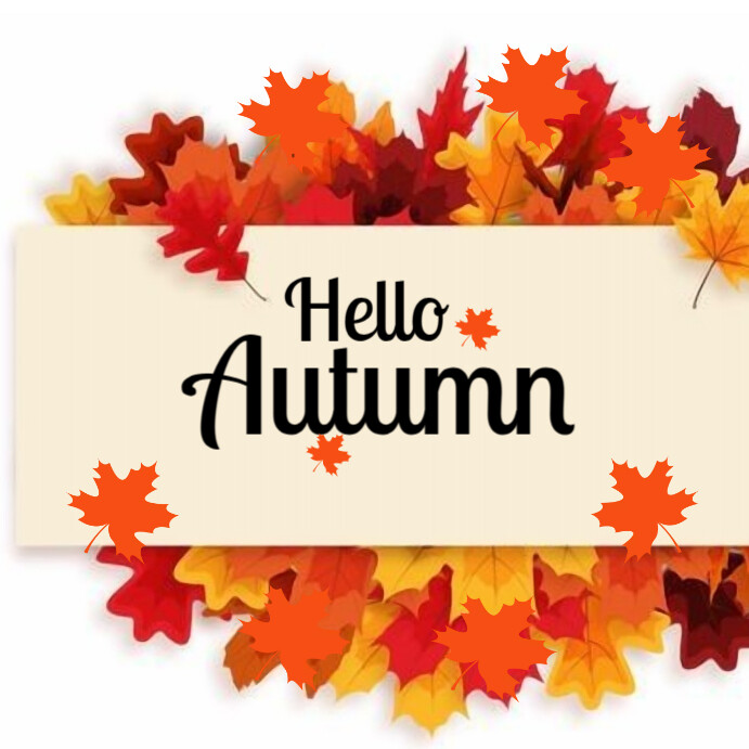 Modern & Minimal Hello Autumn Instagram Post Template | PosterMyWall
