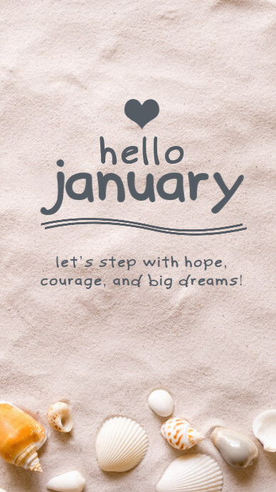 Copy of Modern & Minimal Hello January Instagram Story | PosterMyWall