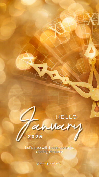 Modern & Minimal Hello January Instagram Story Templat | PosterMyWall