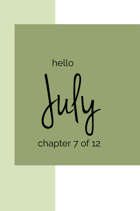 Modern & Minimal Hello July Poster Template | PosterMyWall