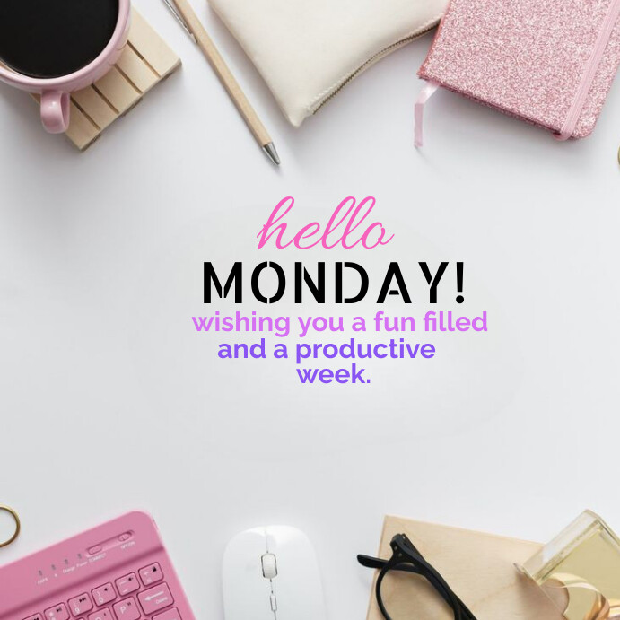 Copy of Modern & Minimal Hello Monday Instagram Post | PosterMyWall