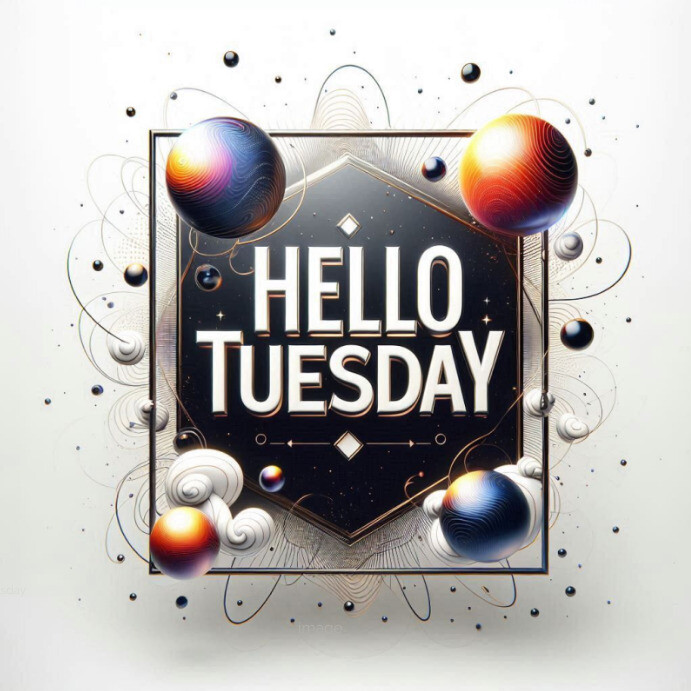 Modern & Minimal Hello Tuesday Instagram Pos Template | PosterMyWall