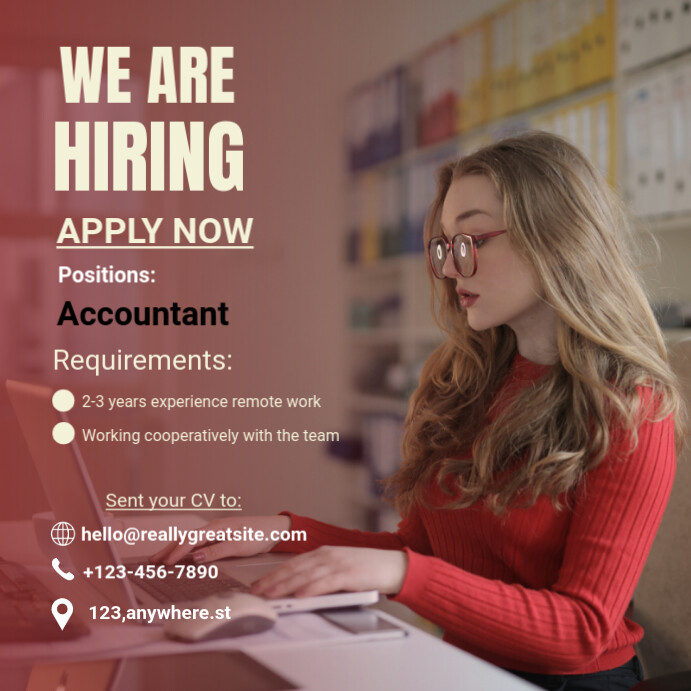 Copy of Modern & Minimal Hiring Post Instagram Post | PosterMyWall