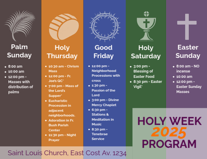 Easter Processional Order Template