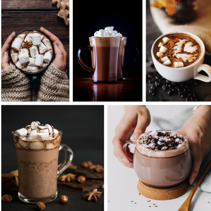 Modern & Minimal Hot Chocolate Pictures Instagram Post Template ...