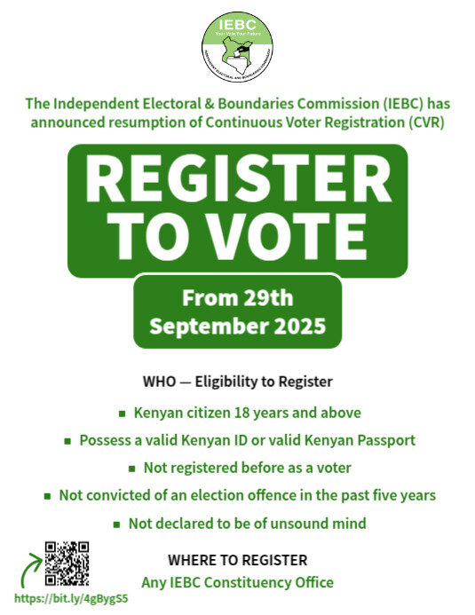 Modern & Minimal Iebc Voter Registration Flyer Flyer (us Letter ...