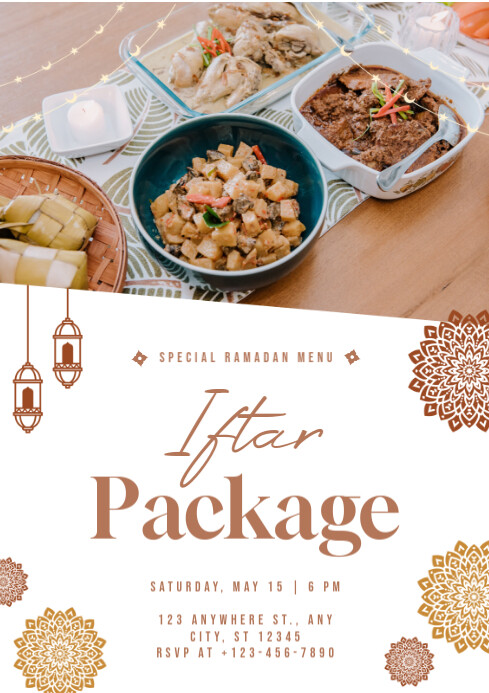 Copy of Modern & Minimal Iftar Package A4 | PosterMyWall