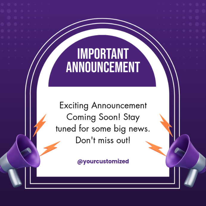 Copy of Modern & Minimal Important Announcement Instagram Post ...