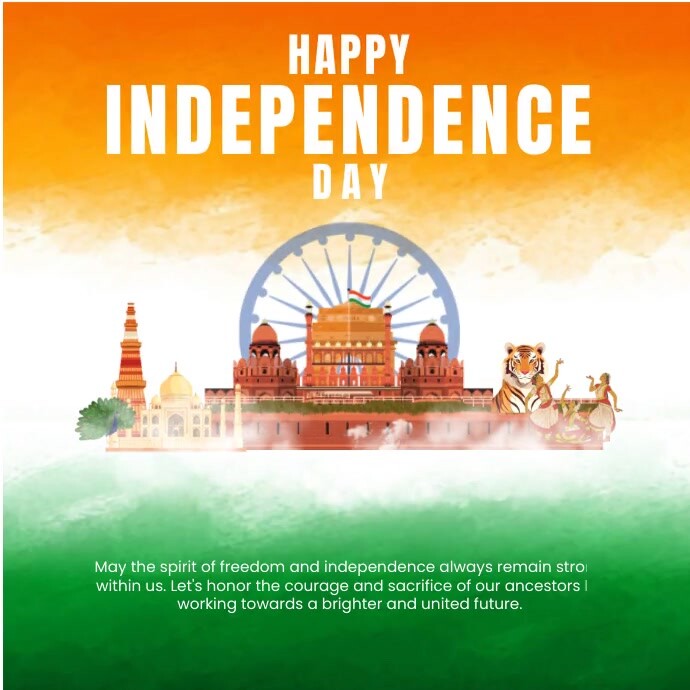 Plantilla de Modern & Minimal India Independence Day Insta | PosterMyWall