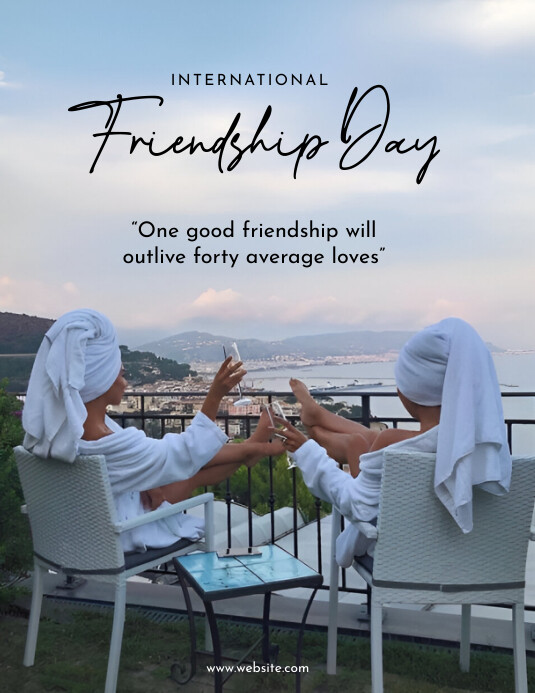 Modern & Minimal International Friendship Day Template | PosterMyWall