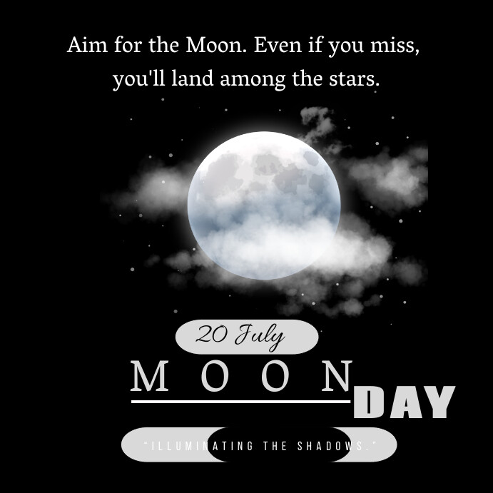 Copy of Modern & Minimal International Moon Day Insta | PosterMyWall