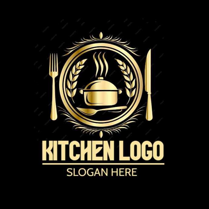 Modern & Minimal Kitchen Logo Logo Template | PosterMyWall