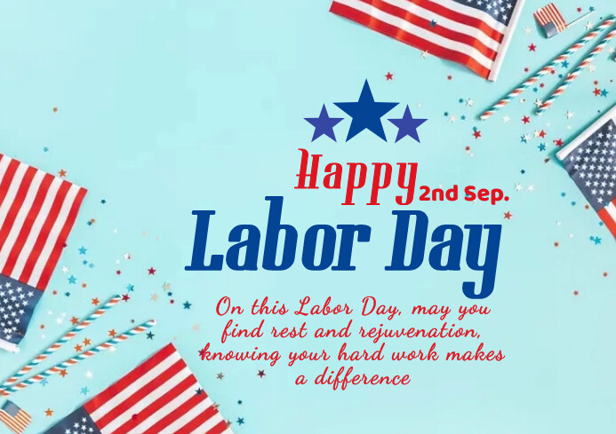 Copy of Modern & Minimal Labor Day A4 | PosterMyWall