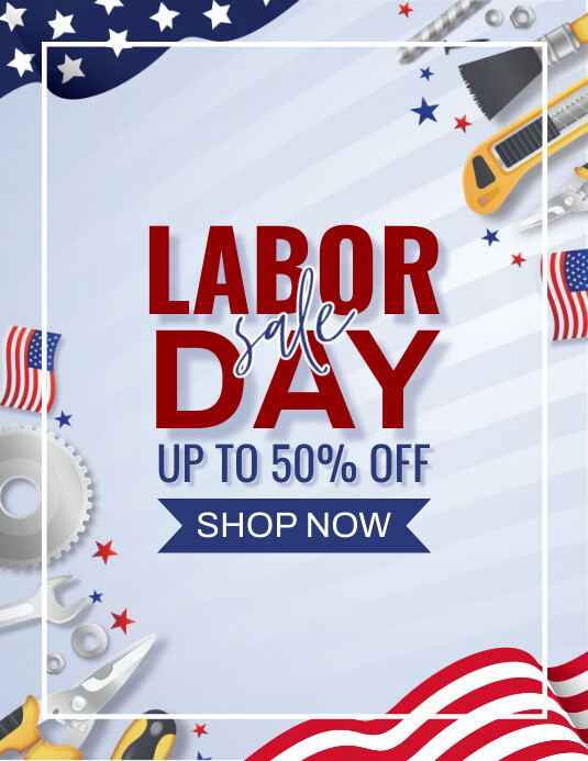 Modern & Minimal Labor Day Sale Flyer (us Let | PosterMyWall