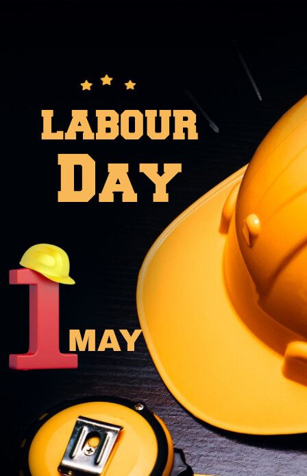 Modern & Minimal Labour Day Tabloid Template | PosterMyWall