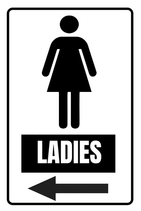Copy of Modern & Minimal Ladies Bathroom Sign Poster | PosterMyWall