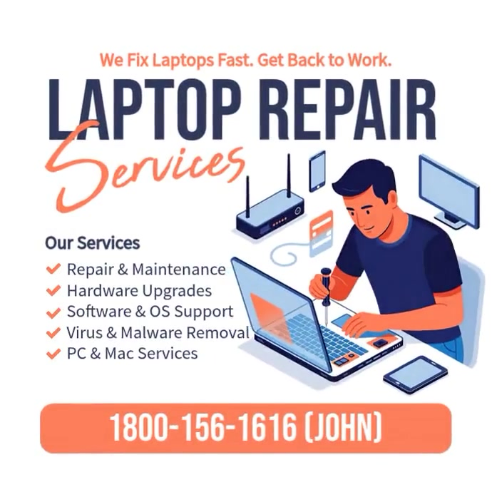 Modern & Minimal Laptop Repair Services Poster Ad Instagram Post ...