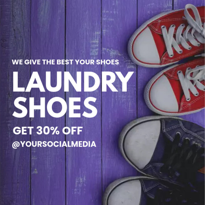 Modern & Minimal Laundry Shoes Pos Instagram Template | PosterMyWall