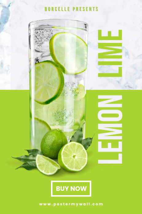 Modern & Minimal Lemon Drink Poster Template | PosterMyWall