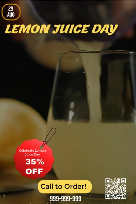 Copy of Modern & Minimal Lemon Juice Day Sale Flyer Template For ...