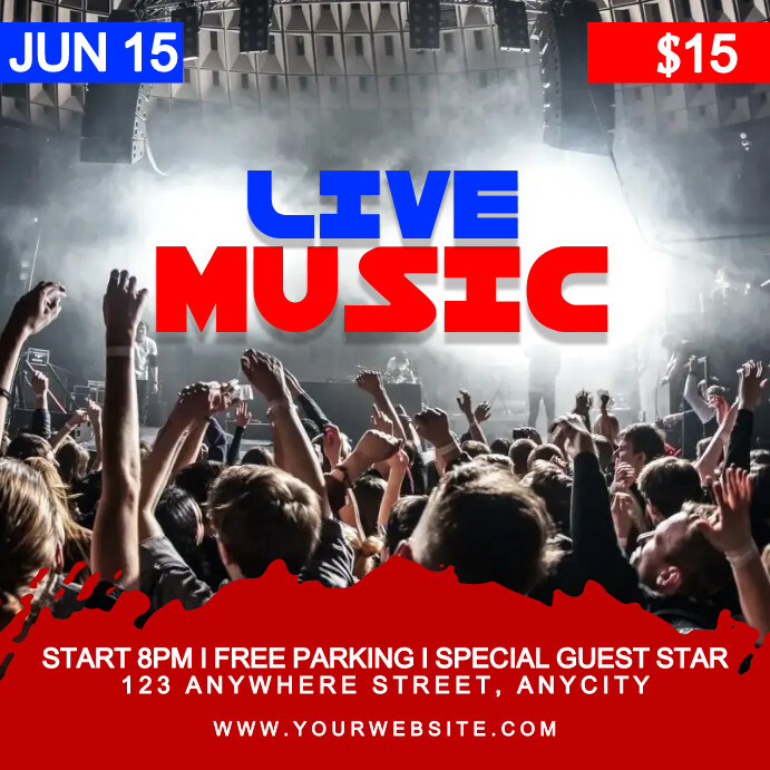 Copy of Modern & Minimal Live Music Pos Instagram | PosterMyWall