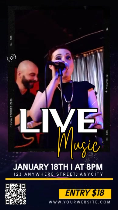 Modern & Minimal Live Music Reel Instagram Template | PosterMyWall