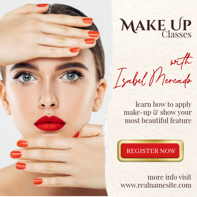 Modern & Minimal Makeup Beauty Instagram Post Template | PosterMyWall