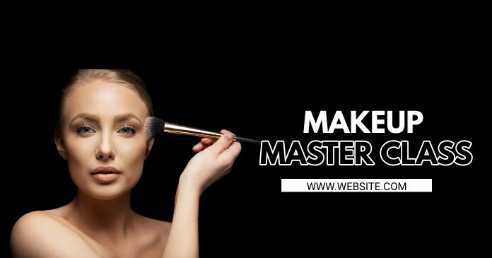 Modern & Minimal Makeup Master Class Facebook Template | PosterMyWall