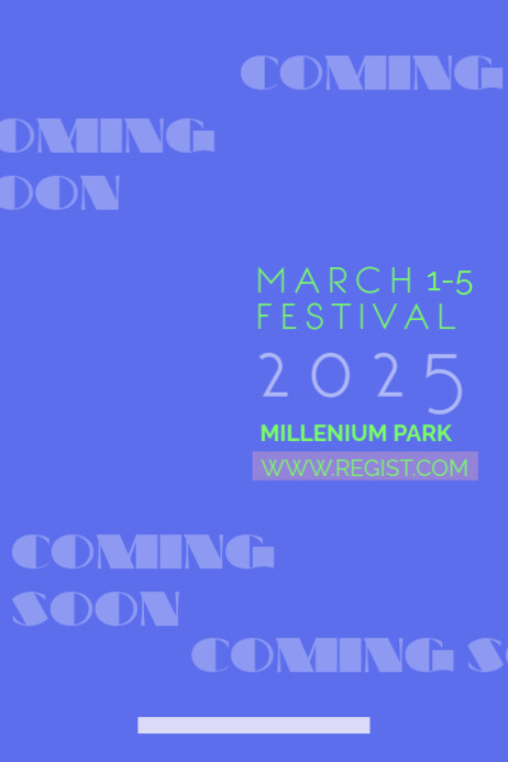 Modern & Minimal March Festival Poster Template | PosterMyWall