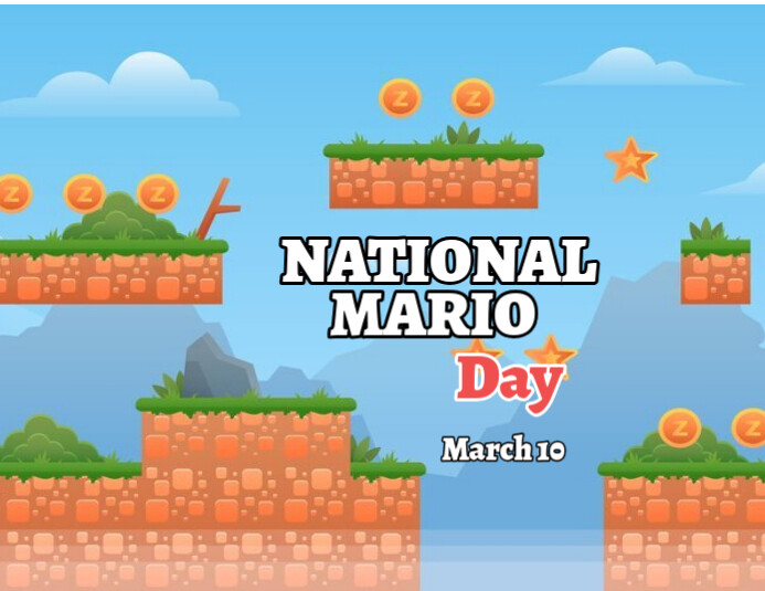 Copy of Modern & Minimal Mario Day Flyer (us Letter) | PosterMyWall