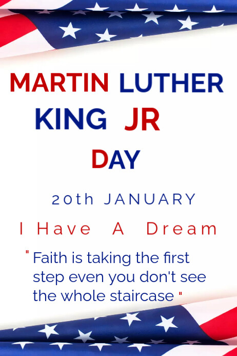 Modern & Minimal Martin Luther King Jr Poster Template | PosterMyWall