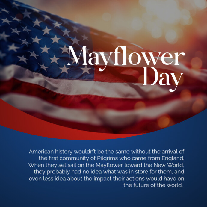 Copy of Modern & Minimal Mayflower Day Instagram Post | PosterMyWall