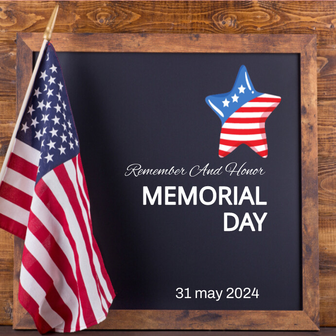 Modern & Minimal Memorial Day Instagram Insta Template | PosterMyWall