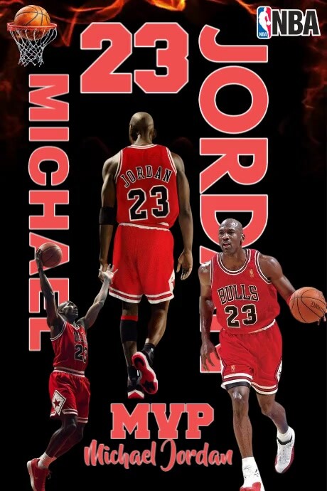 Modern & Minimal Michael Jordan, Mvp Poster Template | PosterMyWall
