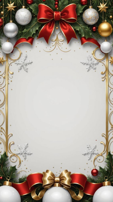 Modern & Minimal Minimal Christmas Background With Festive Ornaments ...