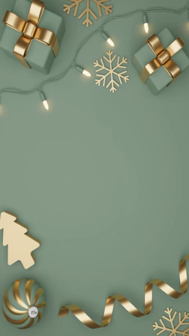 Modern & Minimal Minimalist Christmas Background | Gold Gift And ...