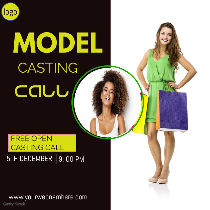 Modern & Minimal Model Casting Call Instagra Template | PosterMyWall
