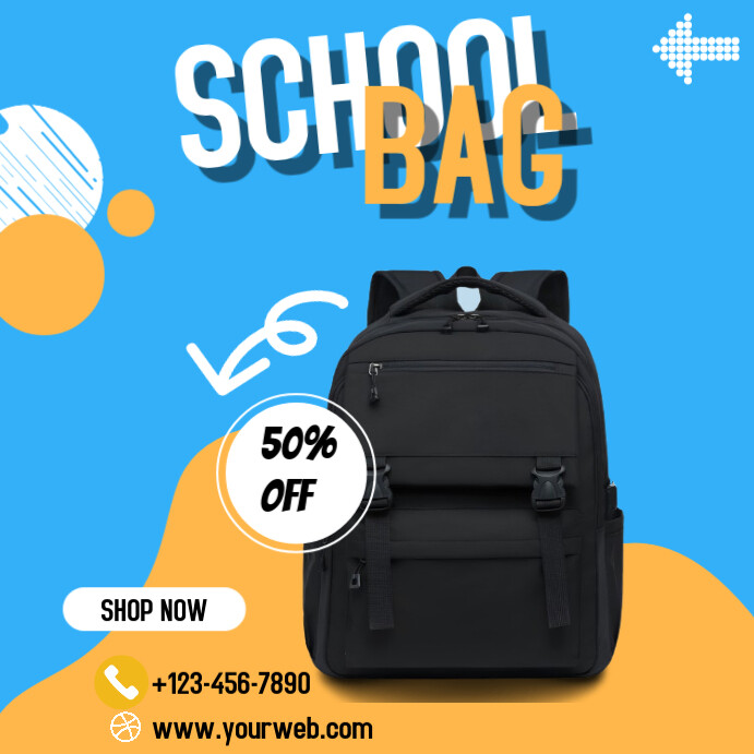 Copy of Modern & Minimal Modern School Bag Post Instagram Post ...