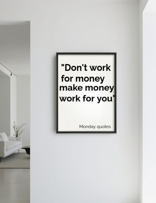 Copy of Modern & Minimal Motivational Quotes On Wall Frame Flyer (us ...