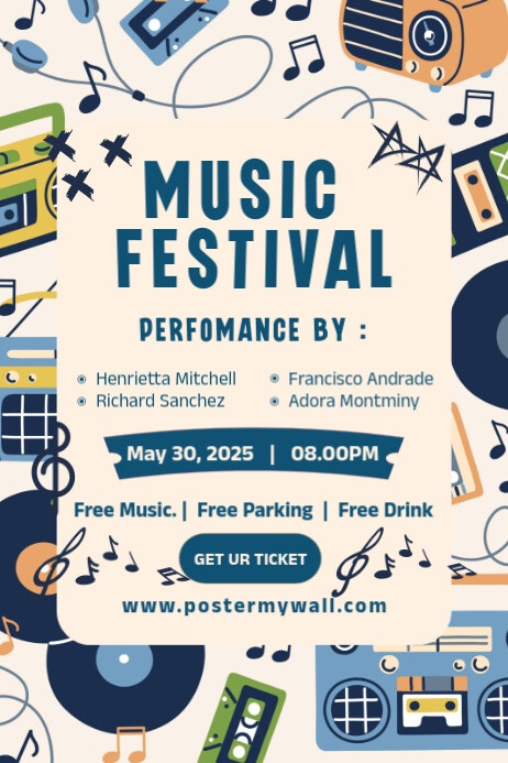 Copy of Modern & Minimal Music Festival Poster | PosterMyWall