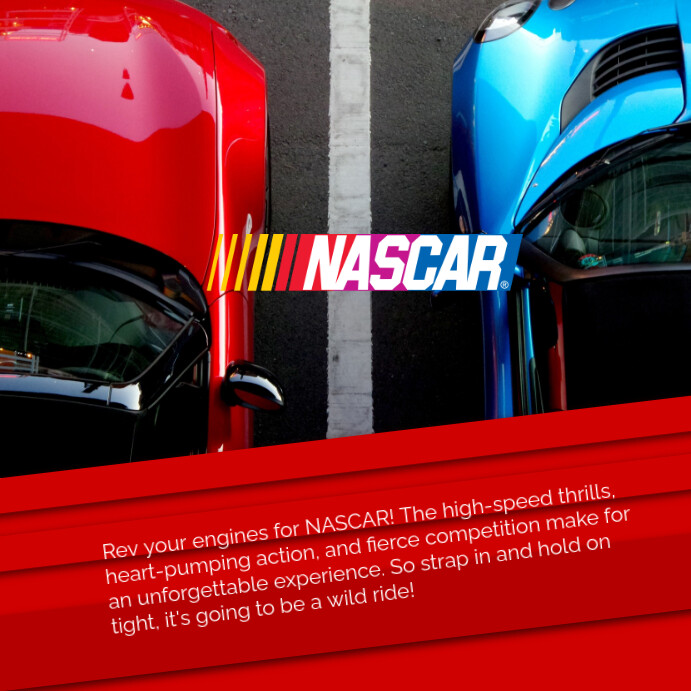 Modern & Minimal Nascar Day Instagram Post Templat | PosterMyWall