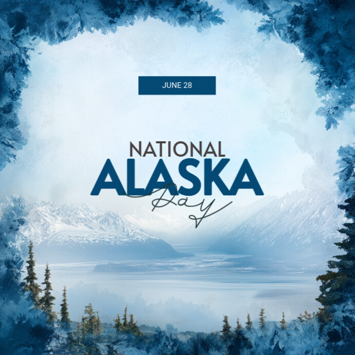Modern & Minimal National Alaska Day Instagram Post Template | PosterMyWall