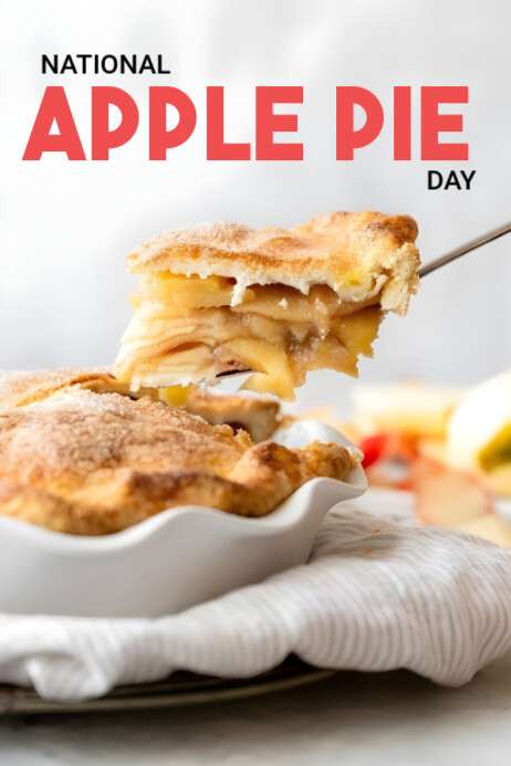 Copy of Modern & Minimal National Apple Pie Day Poster | PosterMyWall