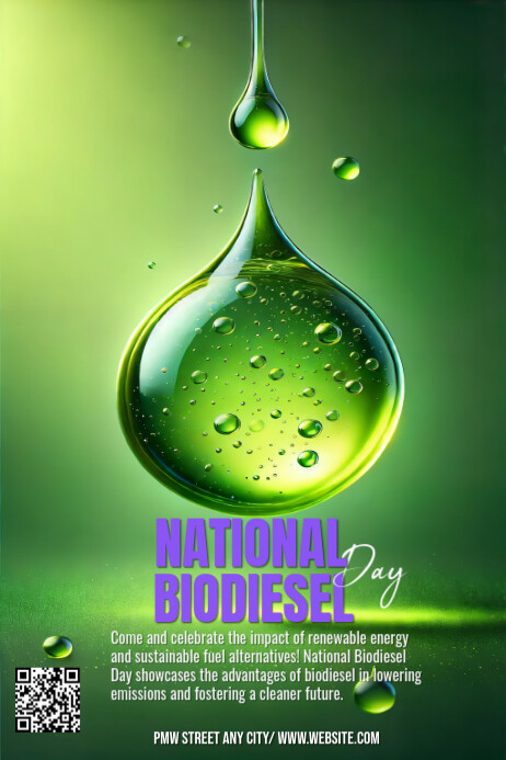 Plantilla de Modern & Minimal National Biodiesel Day Event Poster | PosterMyWall