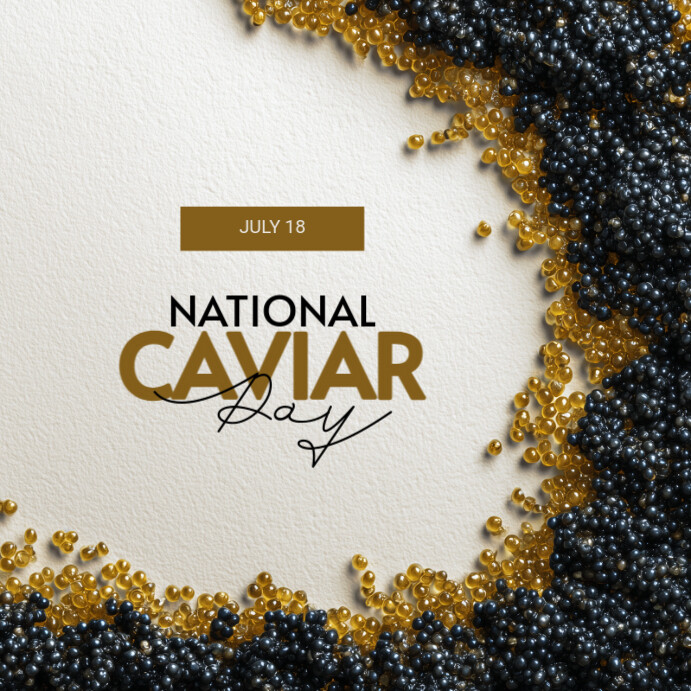Modern & Minimal National Caviar Day Instagram Post Template | PosterMyWall