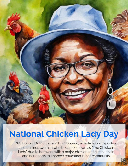 Modern & Minimal National Chicken Lady Flyer (us Letter) Template ...
