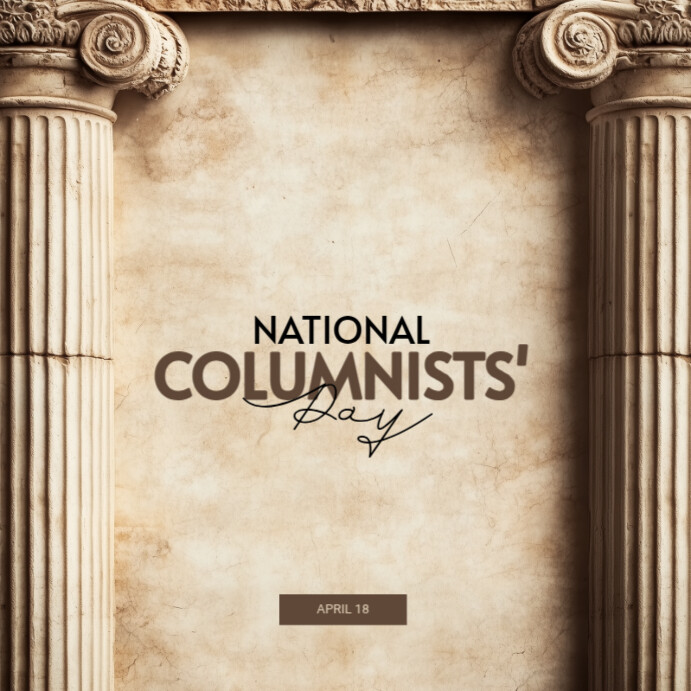Copy of Modern & Minimal National Columnists' Day Instagram Post ...