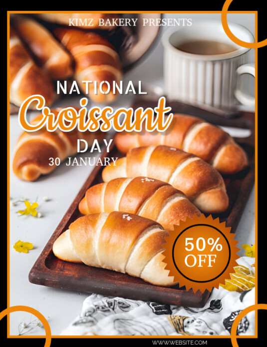 Copy of Modern & Minimal National Croissant Day Flyer (us Letter ...